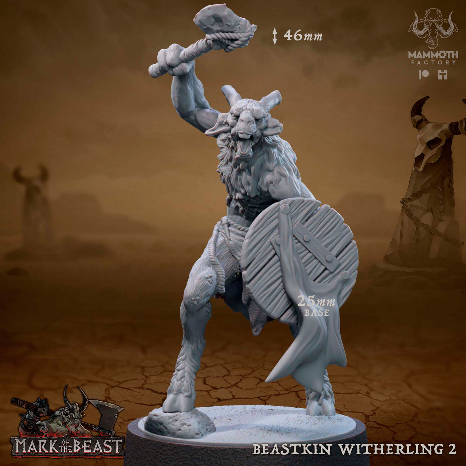 Beastkin Witherlings - miniature for table war-games & collecting
