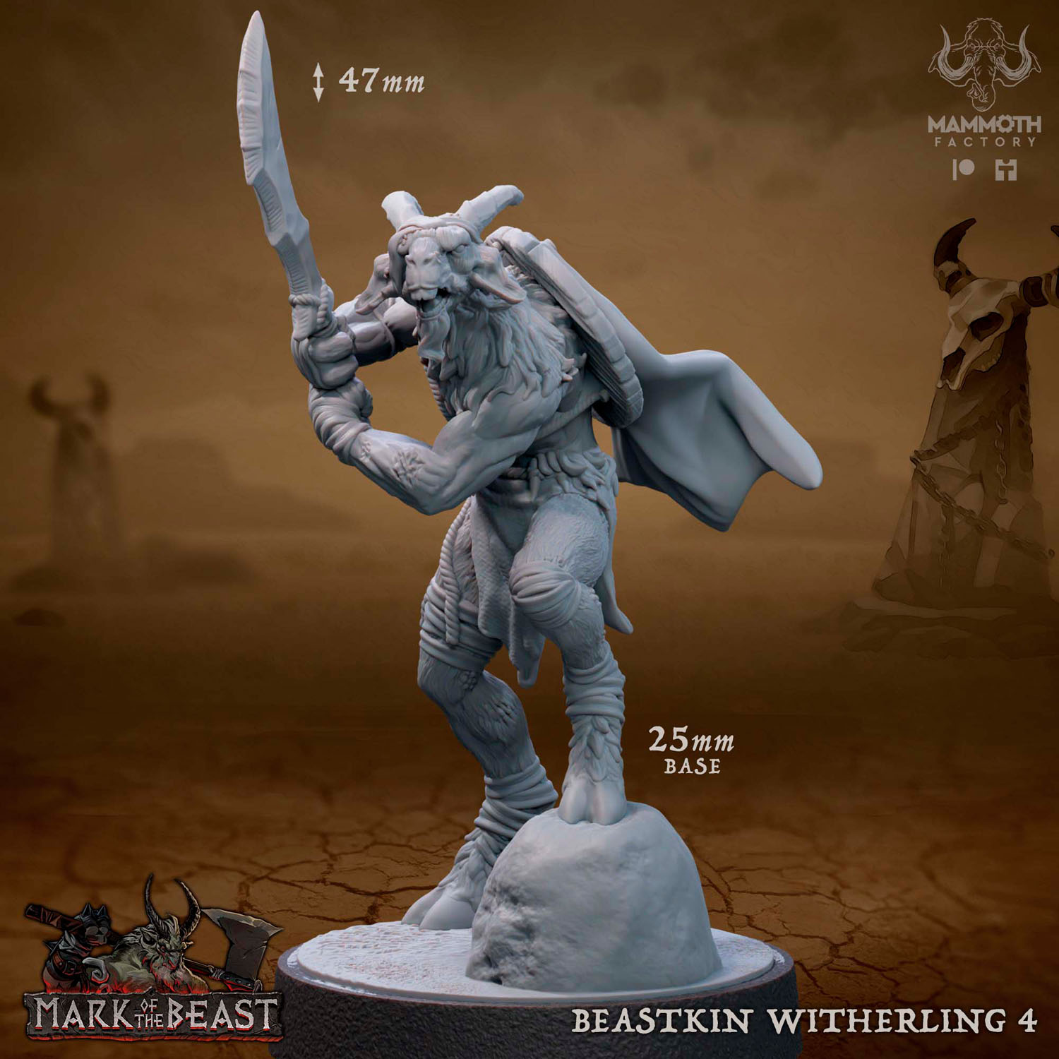 Beastkin Witherlings - miniature for table war-games & collecting
