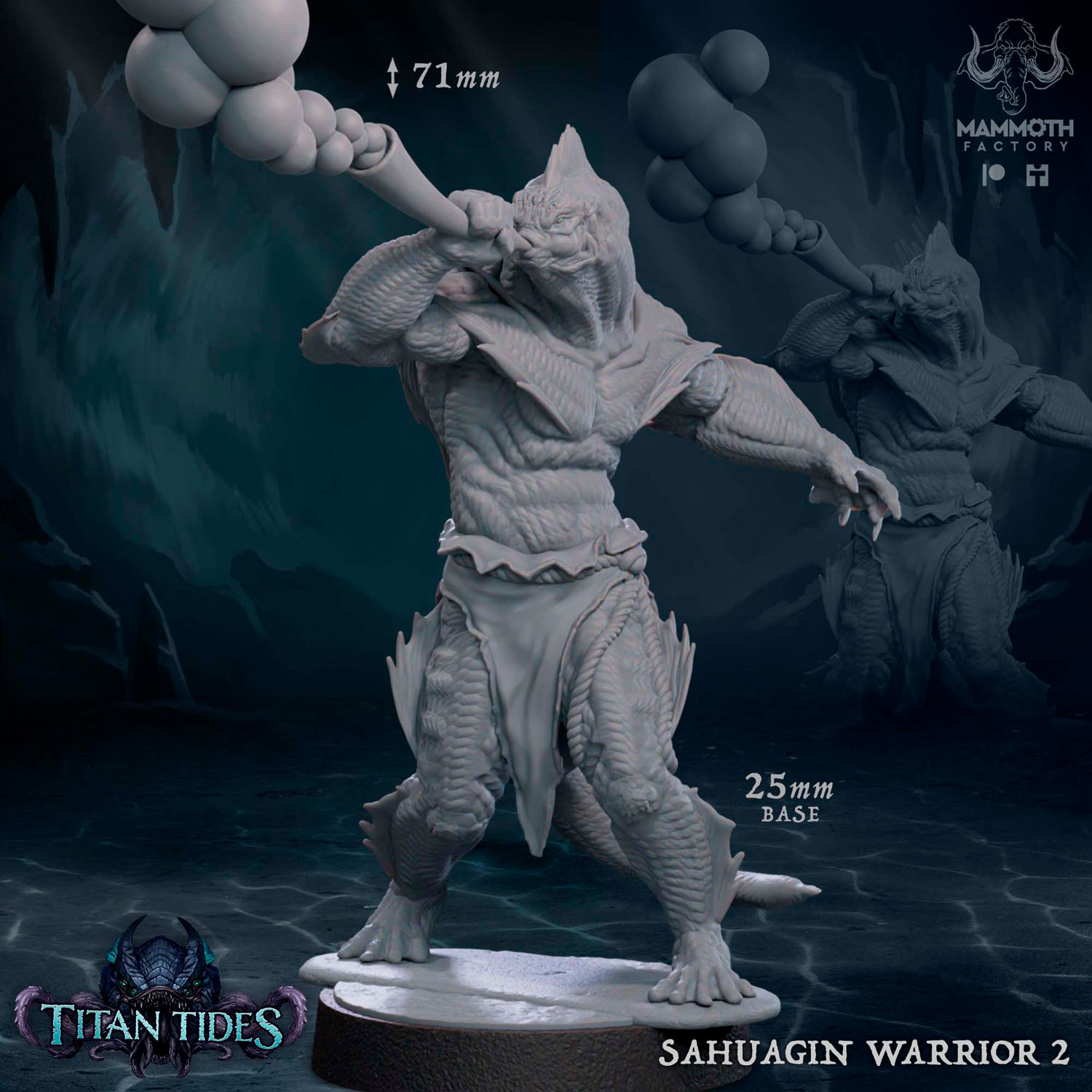 Sahuagin Warriors - miniature for table war-games & collecting